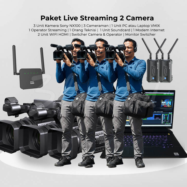 Paket Live Streaming - 3 Camera - 3 Laras.ID