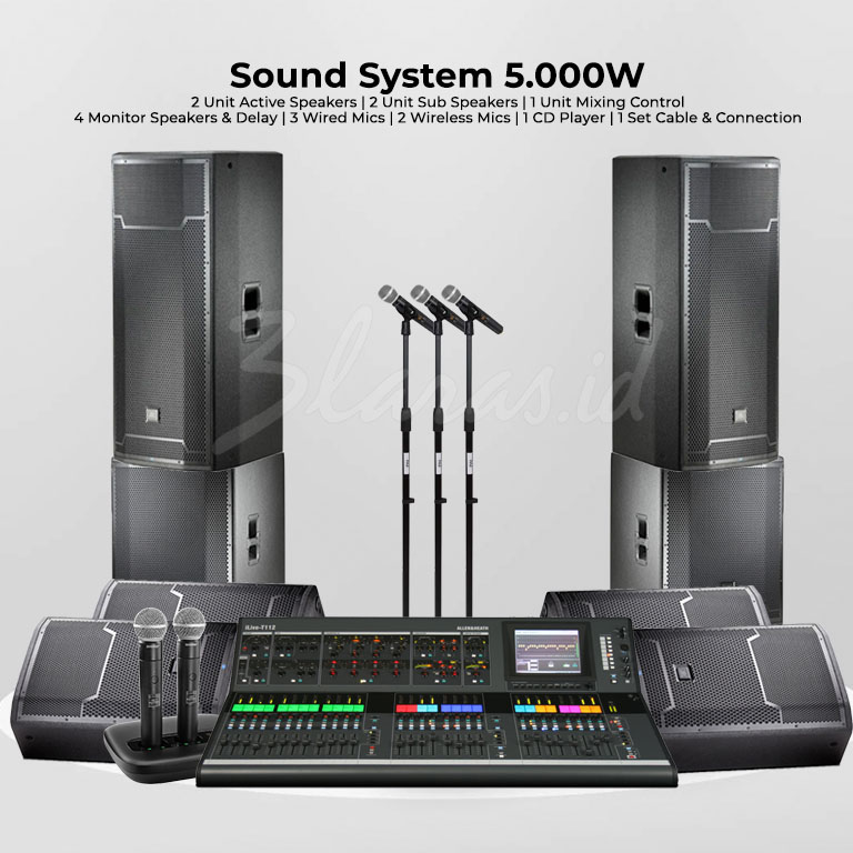 Paket Sound System 5.000 Watt - 3 Laras.ID
